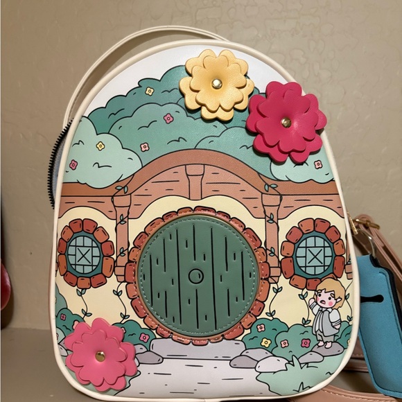 Bioworld | Bags | Whimsical Hobbit House Backpack With Floral Accents ...